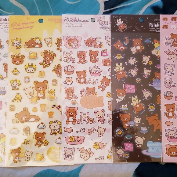 Rilakkuma | Other | Rilakkuma Sticker Sheets 5 Piece Set | Poshmark